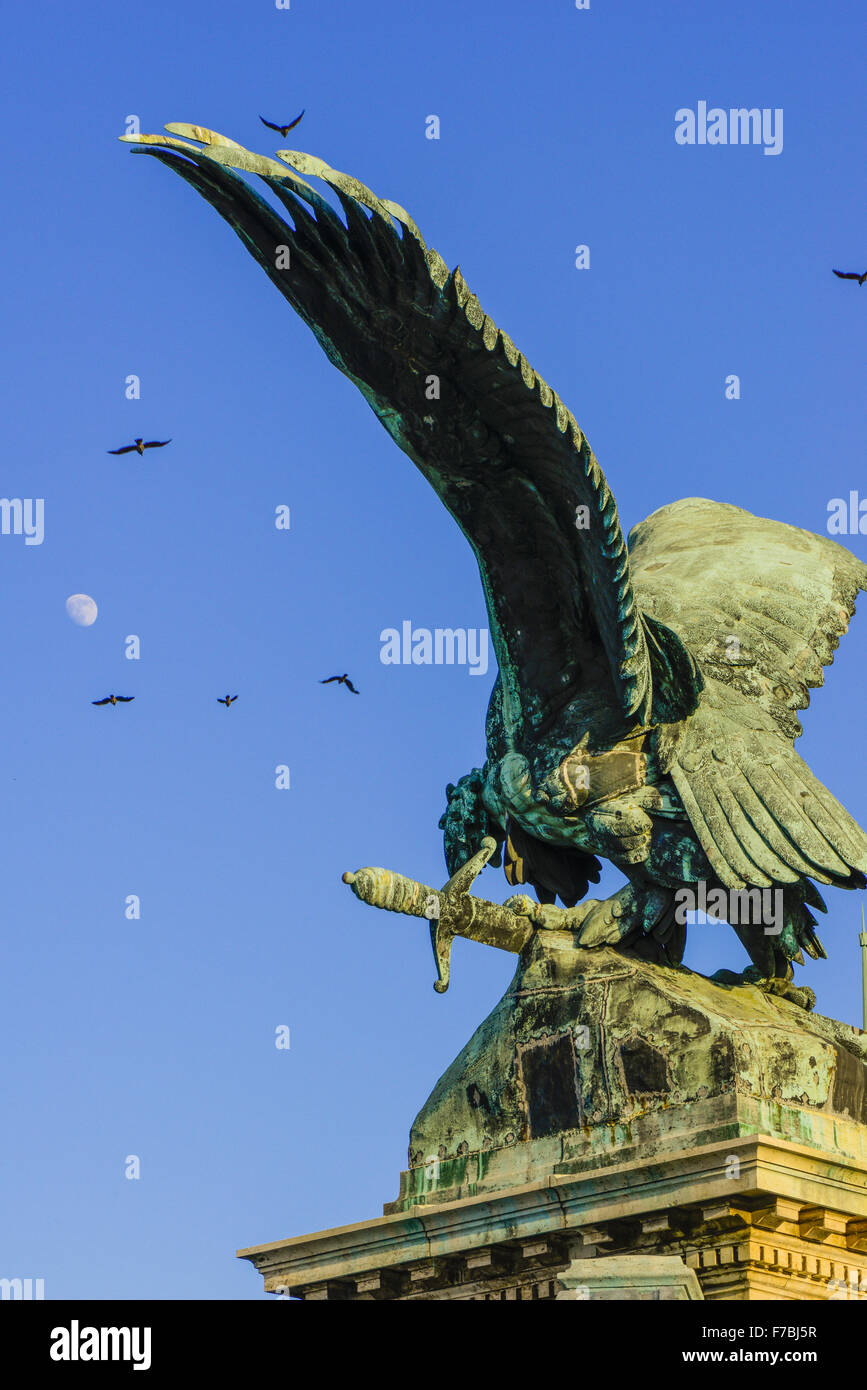 Budapest eagle statue castle hill hi-res stock photography and images ...