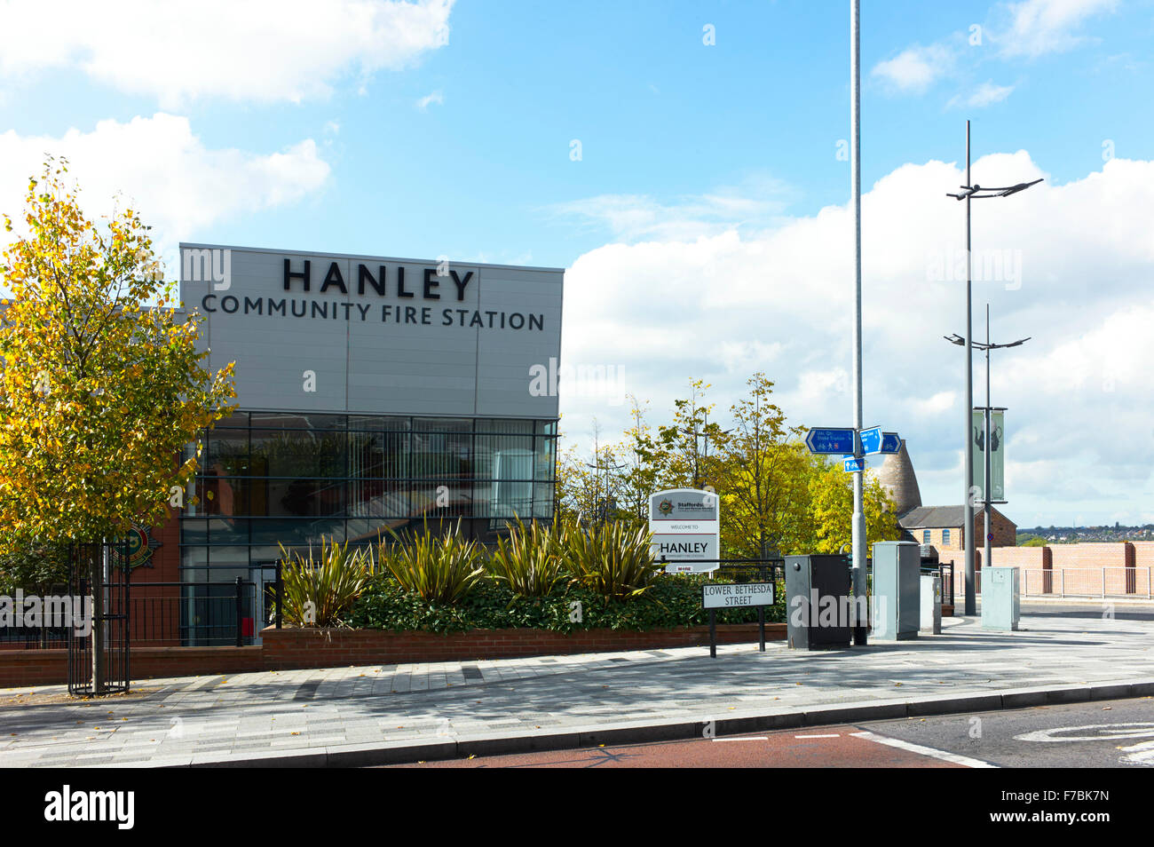 Hanley community fire station, Stoke on Trent Stock Photo - Alamy