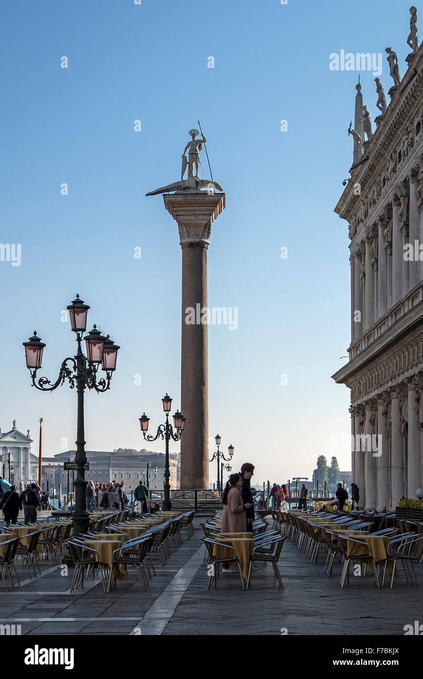Venice, Italy. Biblioteca Nazionale Marciana, National library facade ...
