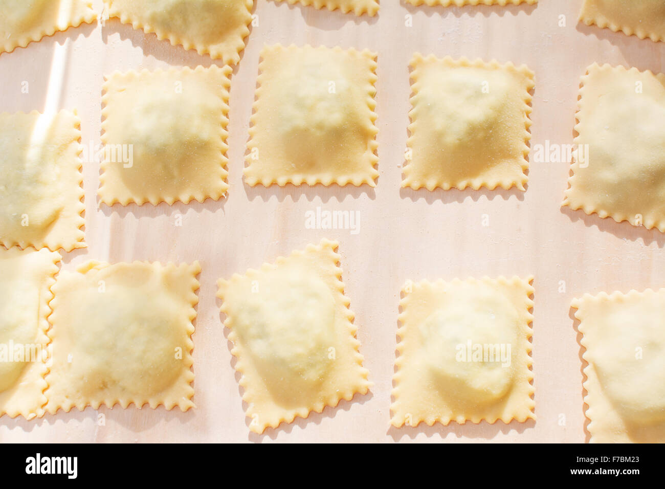 preparing homemade Italian ravioli Stock Photo - Alamy