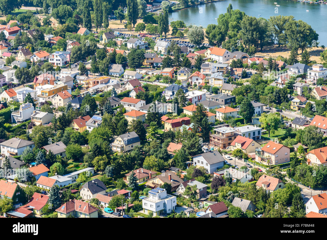Aerial View Of Suburbs Roofs In Vienna, Austria Stock Photo - Alamy