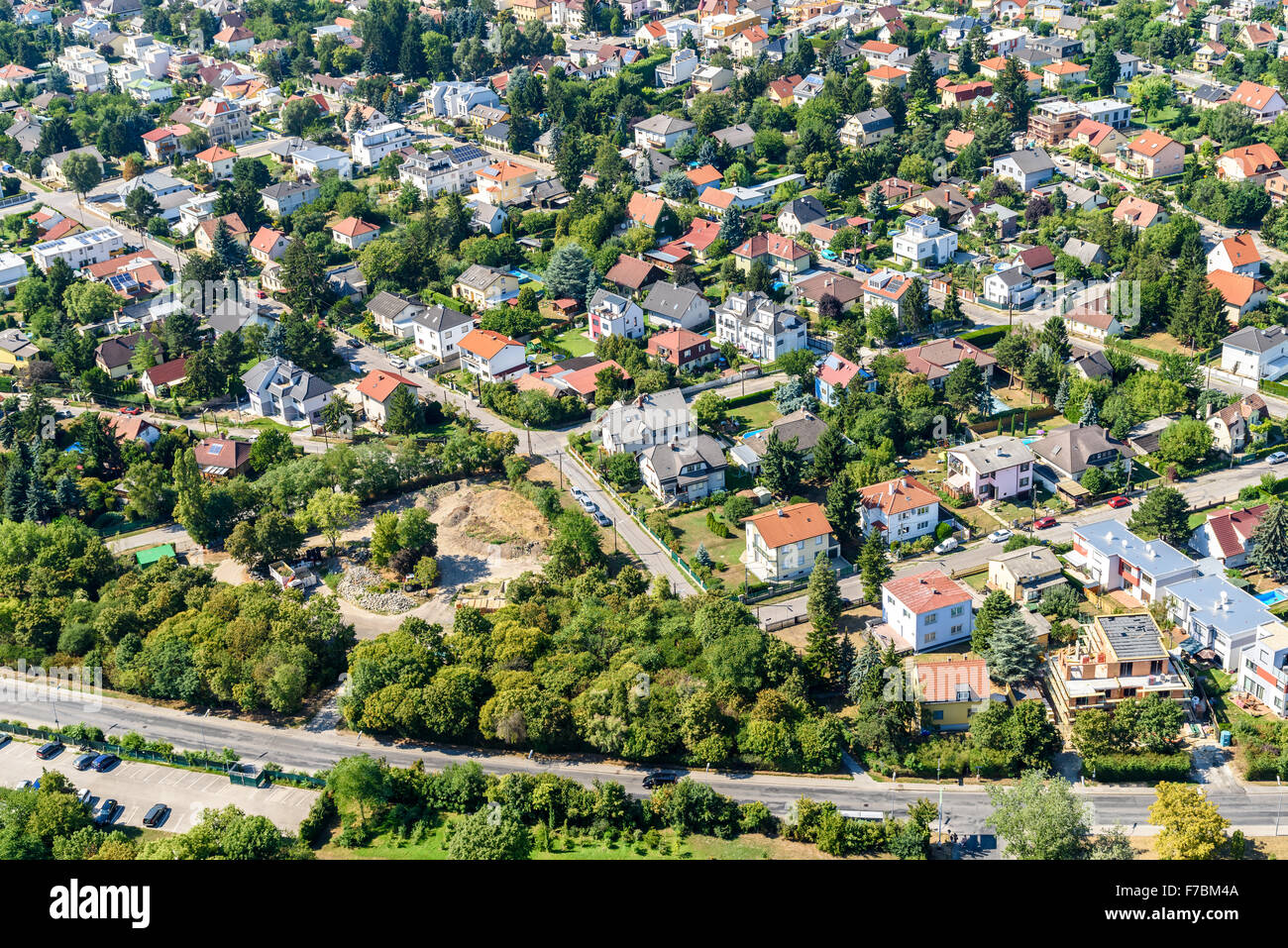 Aerial View Of Suburbs Roofs In Vienna, Austria Stock Photo - Alamy