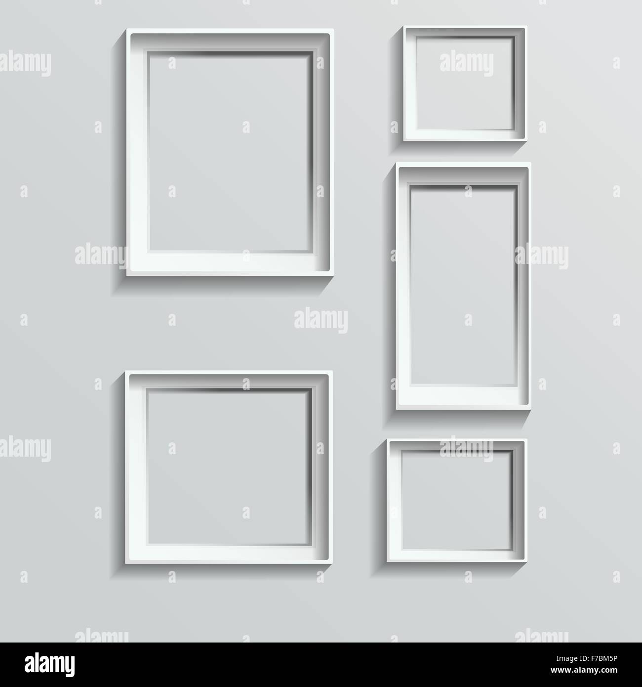Set of white photo frames Stock Vector Image & Art - Alamy