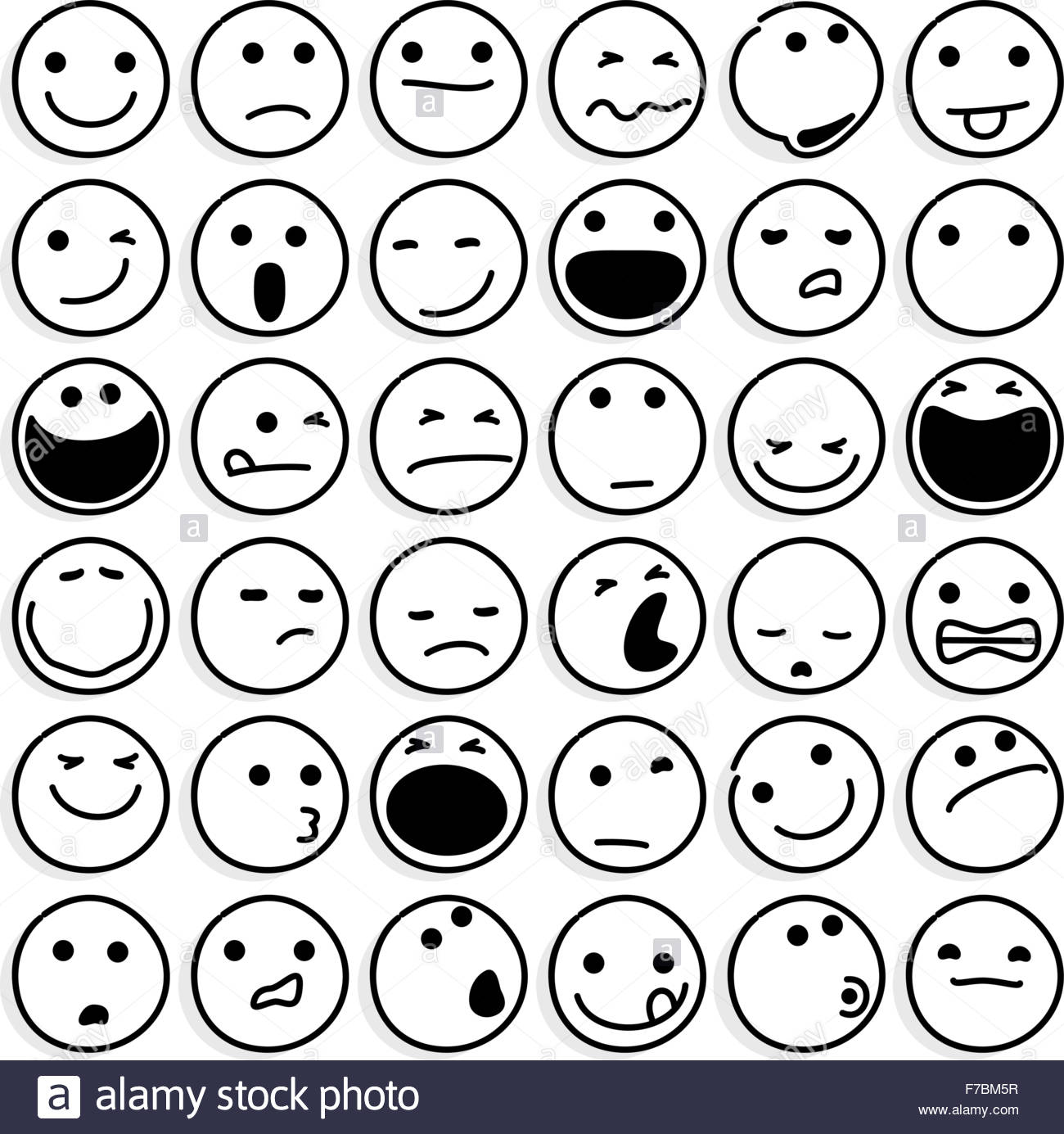 Emoticon Black and White Stock Photos & Images - Alamy