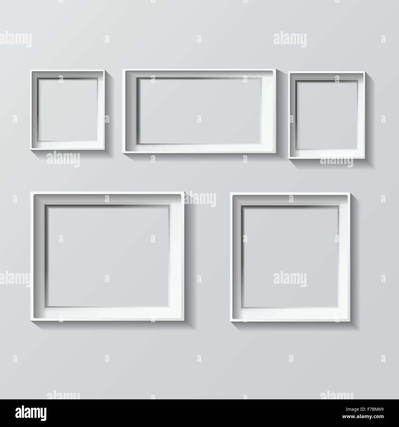 Set of white photo frames Stock Vector Image & Art - Alamy