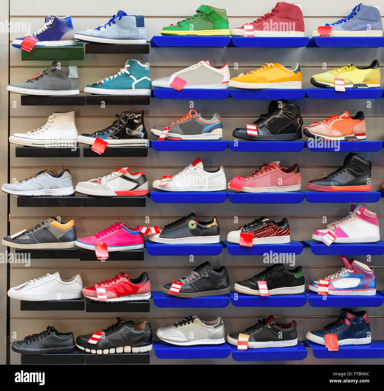 Big collection of different sport shoes Stock Photo - Alamy