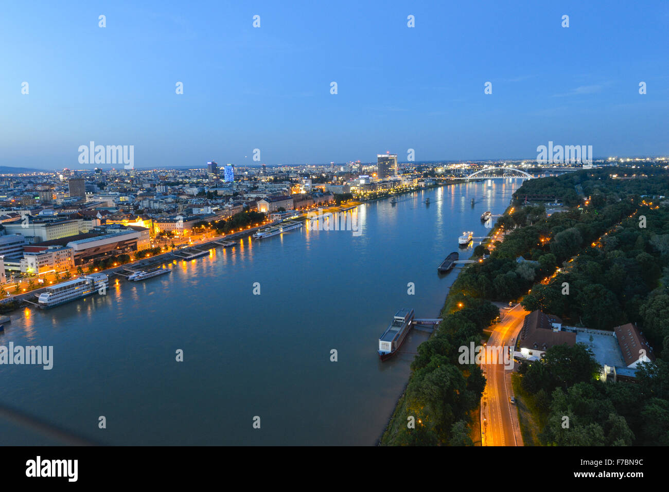 Bratislava, river Danube, Slovak Republic, Pressburg Stock Photo - Alamy