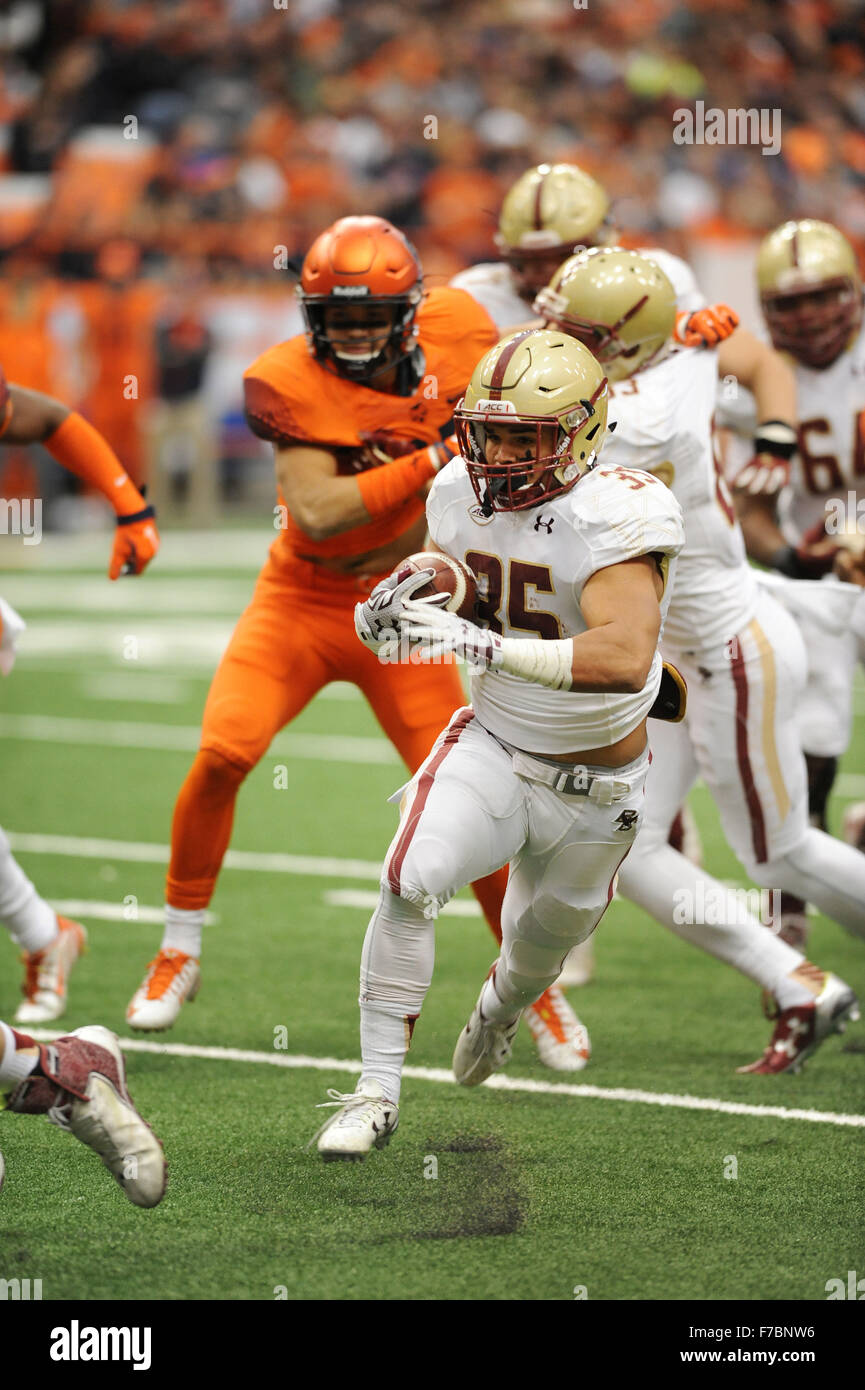 Syracuse, NY, USA. 28th Nov, 2015. Boston College running back Tyler ... Syracuse, NY, USA. 28th Nov, 2015. Boston College running back Tyler ...