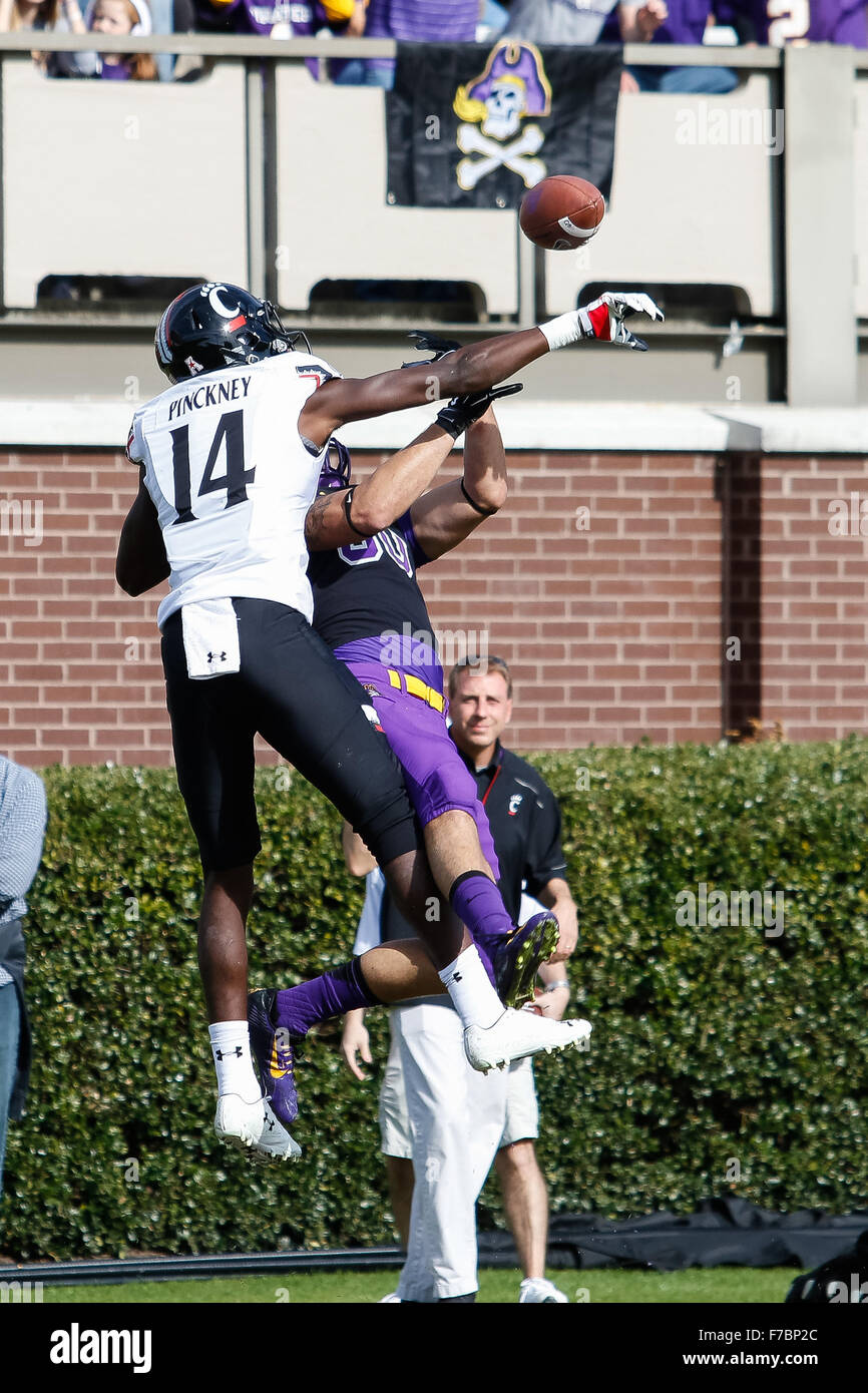 Greenville, NC, USA. 28th Nov, 2015. cornerback Jj Pinckney (14) of the ...