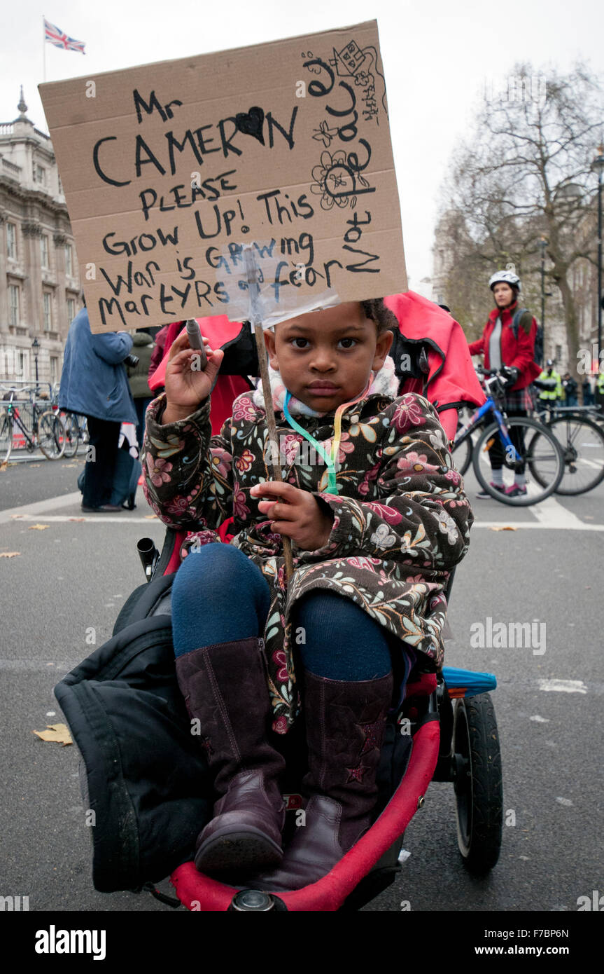 Don't Bomb Syria Protest organised by Stop the War demonstration ...