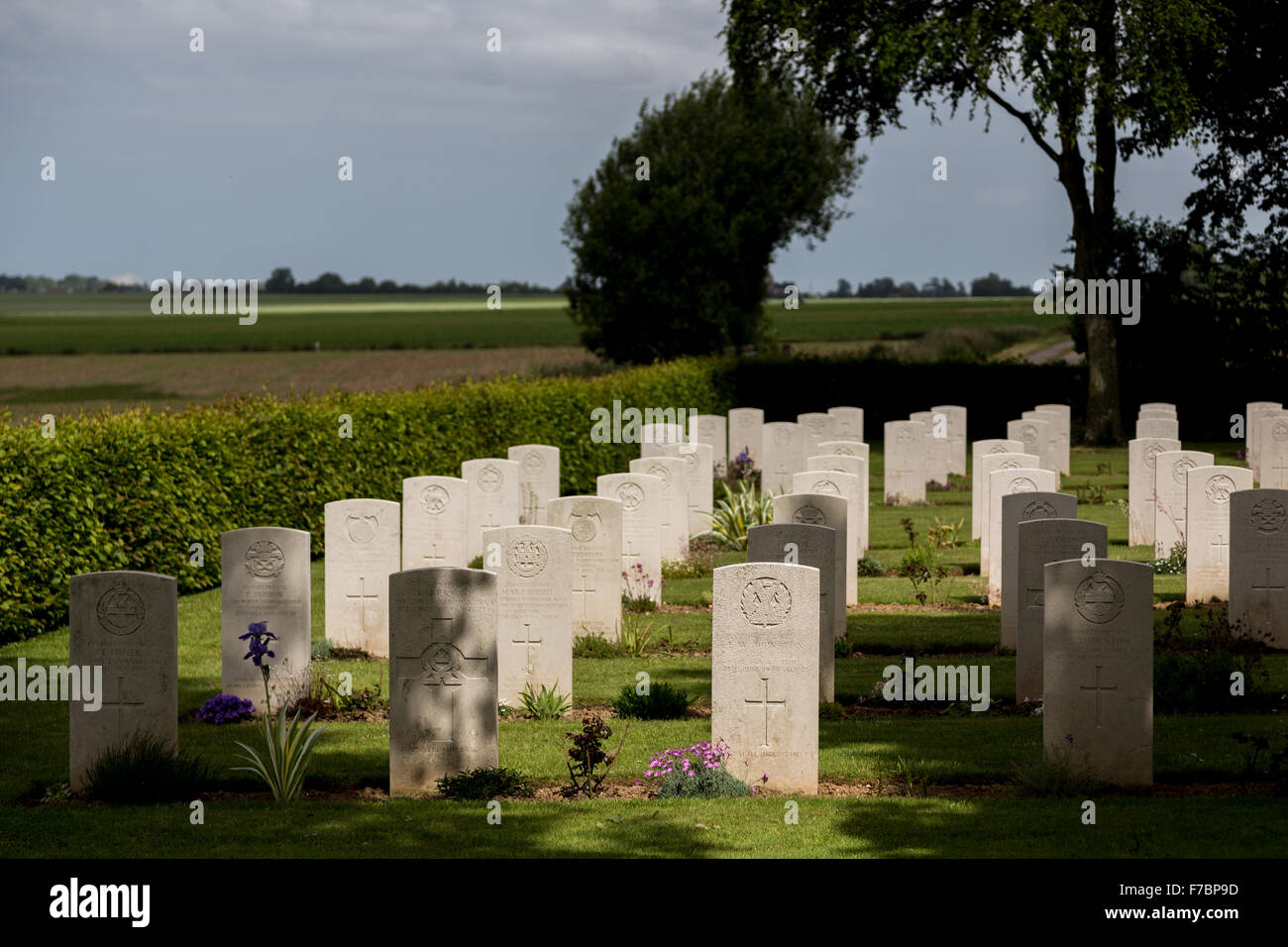 Fourtenay - le - pesnel WW2 war cemetary outside city of Caen, Normandy ...