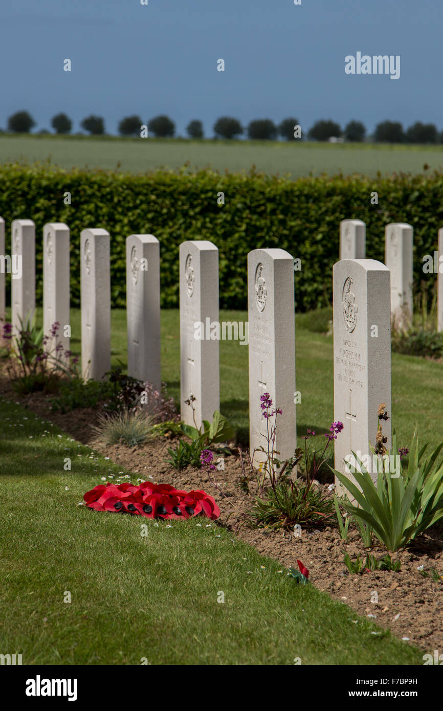 Fourtenay - le - pesnel WW2 war cemetary outside city of Caen, Normandy ...