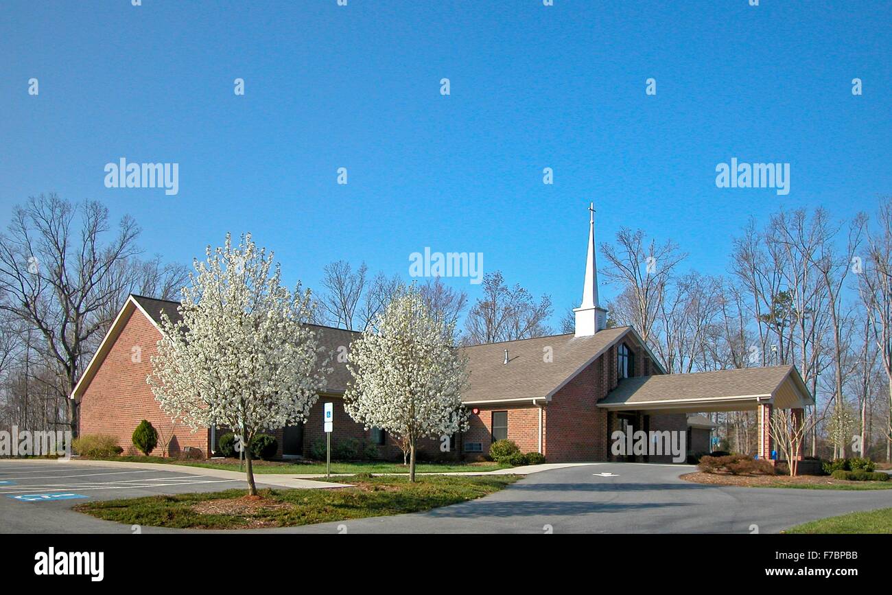 New Modern Brick Church Building Stock Photo - Alamy