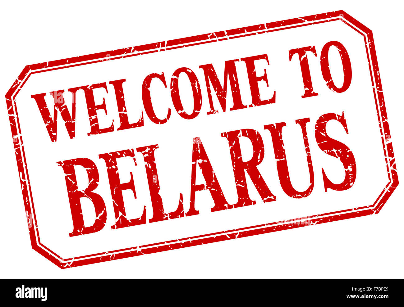 Belarus - welcome red vintage isolated label Stock Photo - Alamy