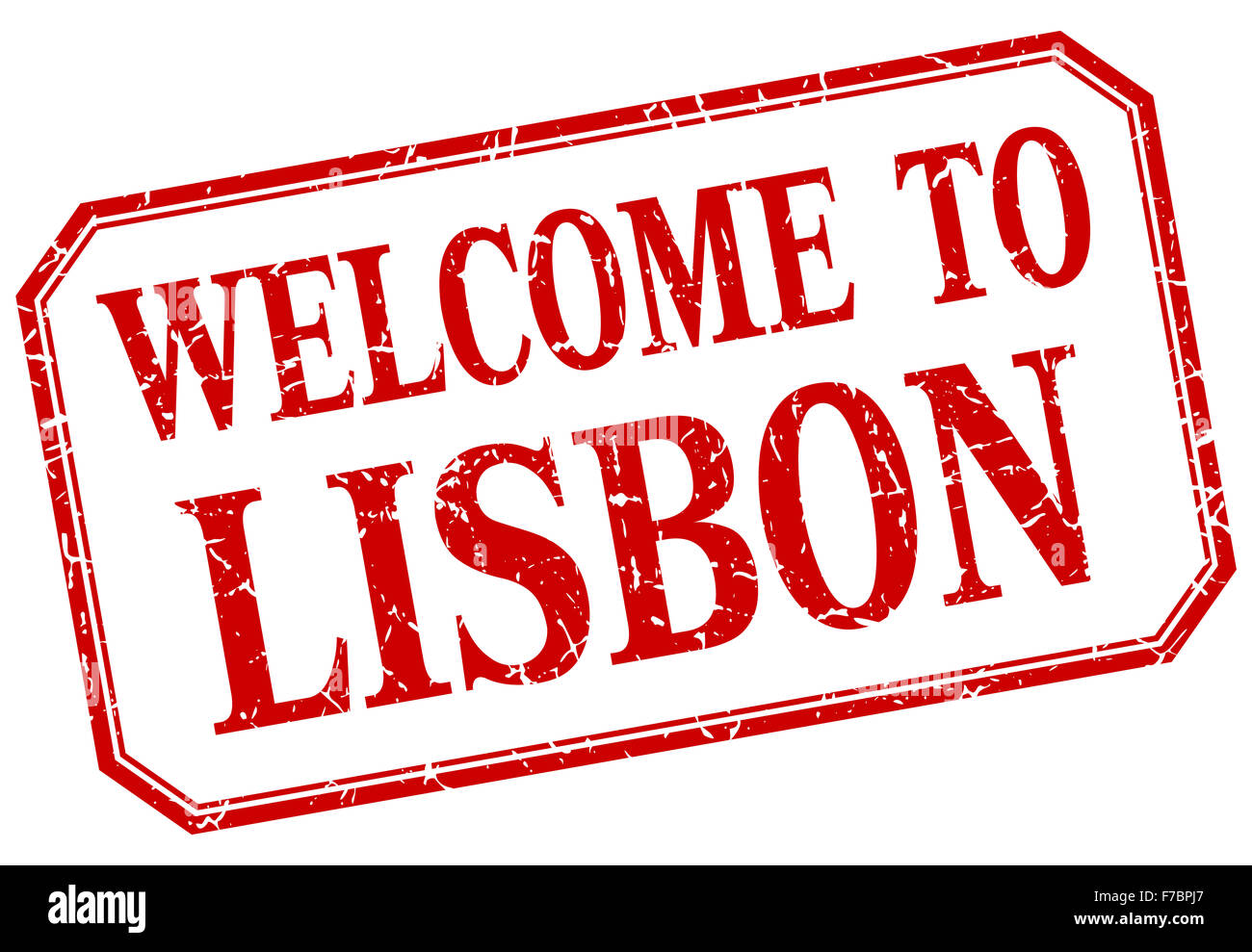 Welcome lisbon stamp hi-res stock photography and images - Alamy