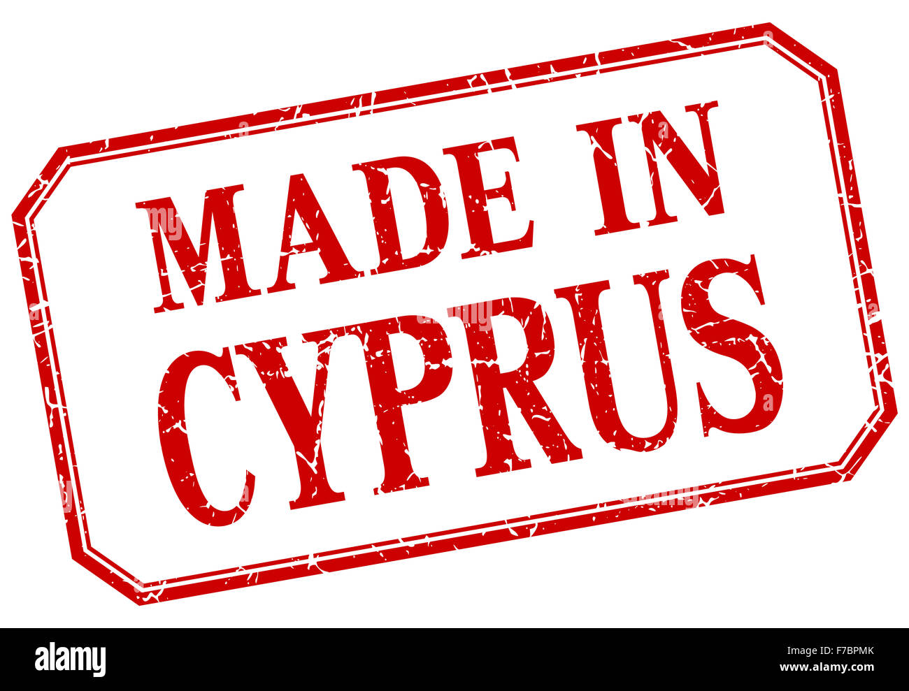 Cyprus - made in red vintage isolated label Stock Photo - Alamy