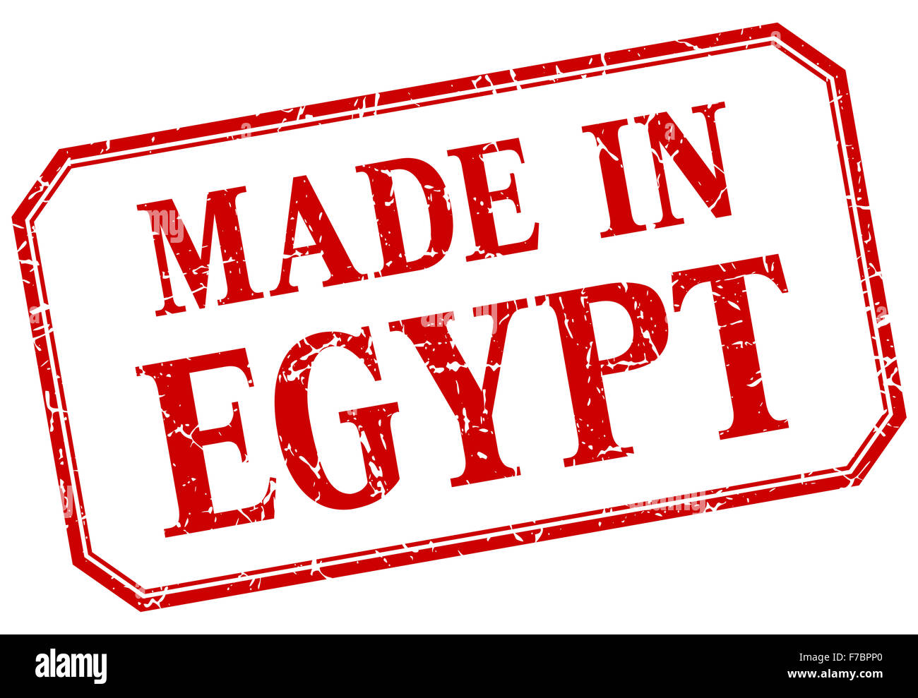 Egypt - made in red vintage isolated label Stock Photo - Alamy