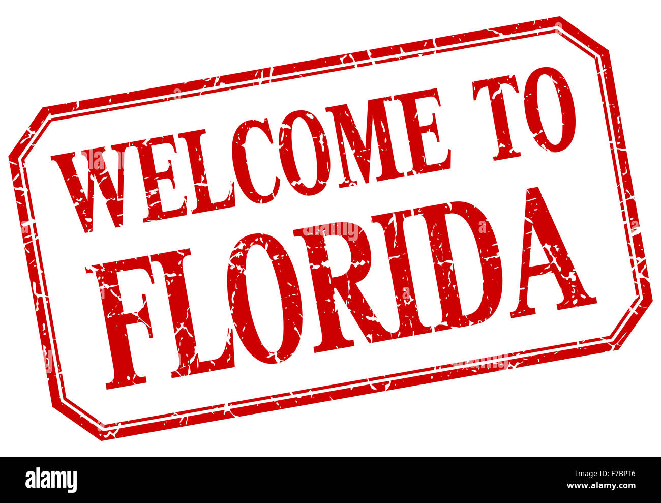 Florida - welcome red vintage isolated label Stock Photo - Alamy