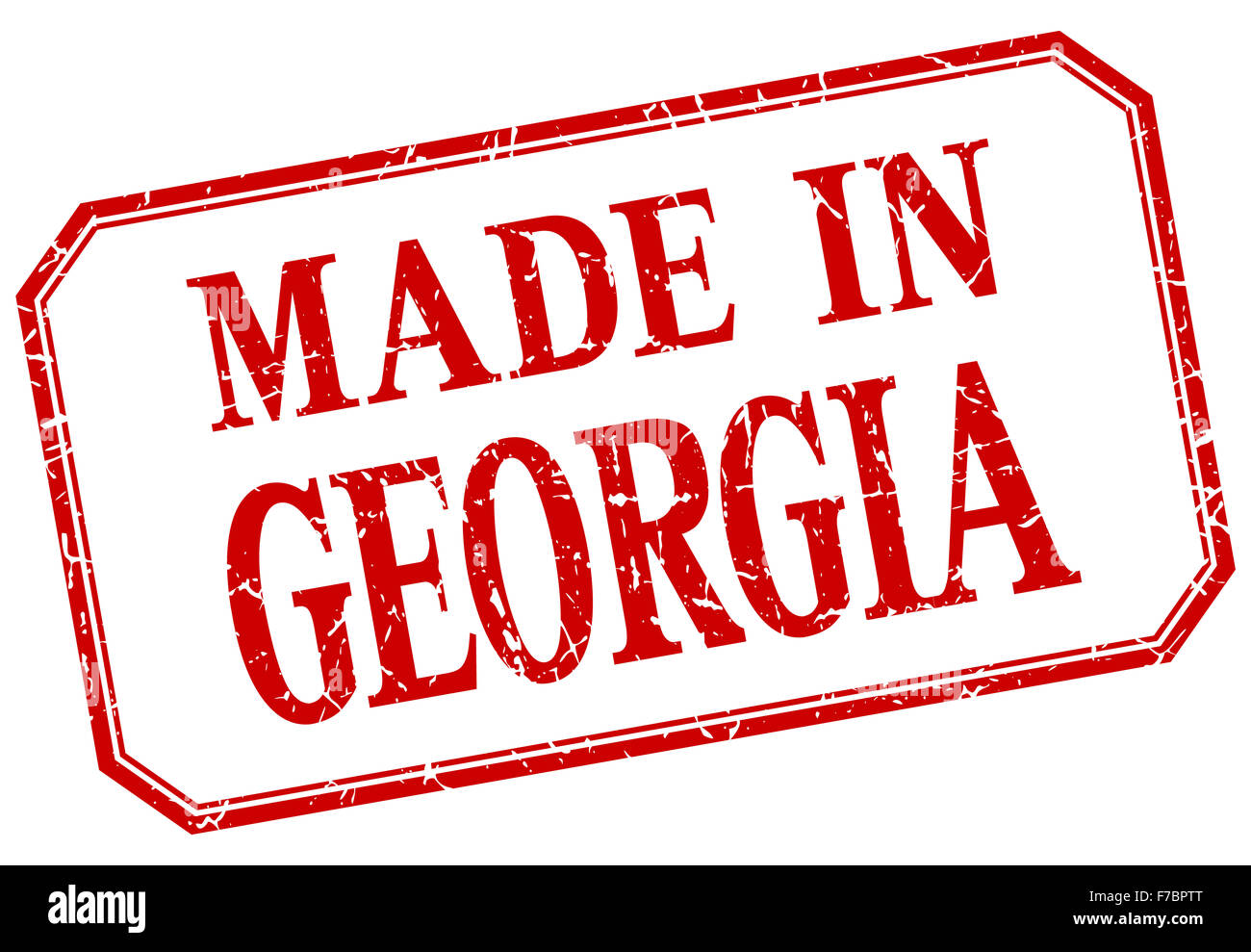 Georgia - made in red vintage isolated label Stock Photo - Alamy
