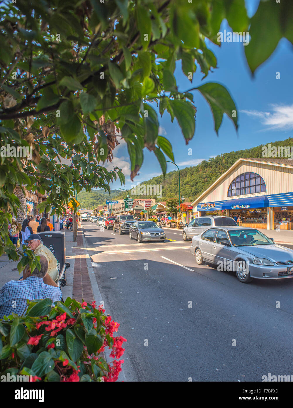 Downtown Gatlinburg In The Fall Stock Photo - Alamy