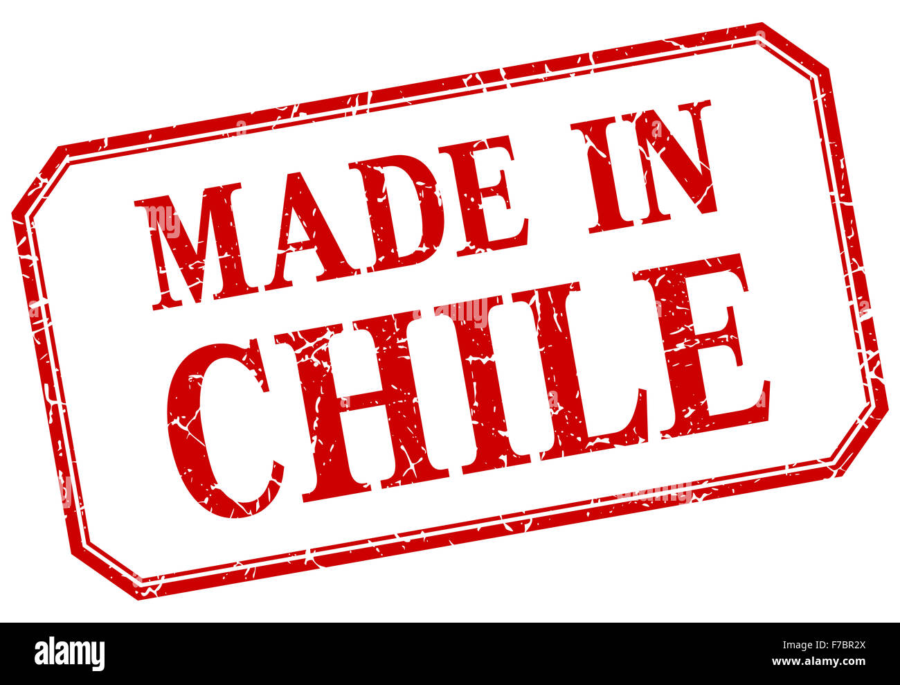 Chile - made in red vintage isolated label Stock Photo - Alamy