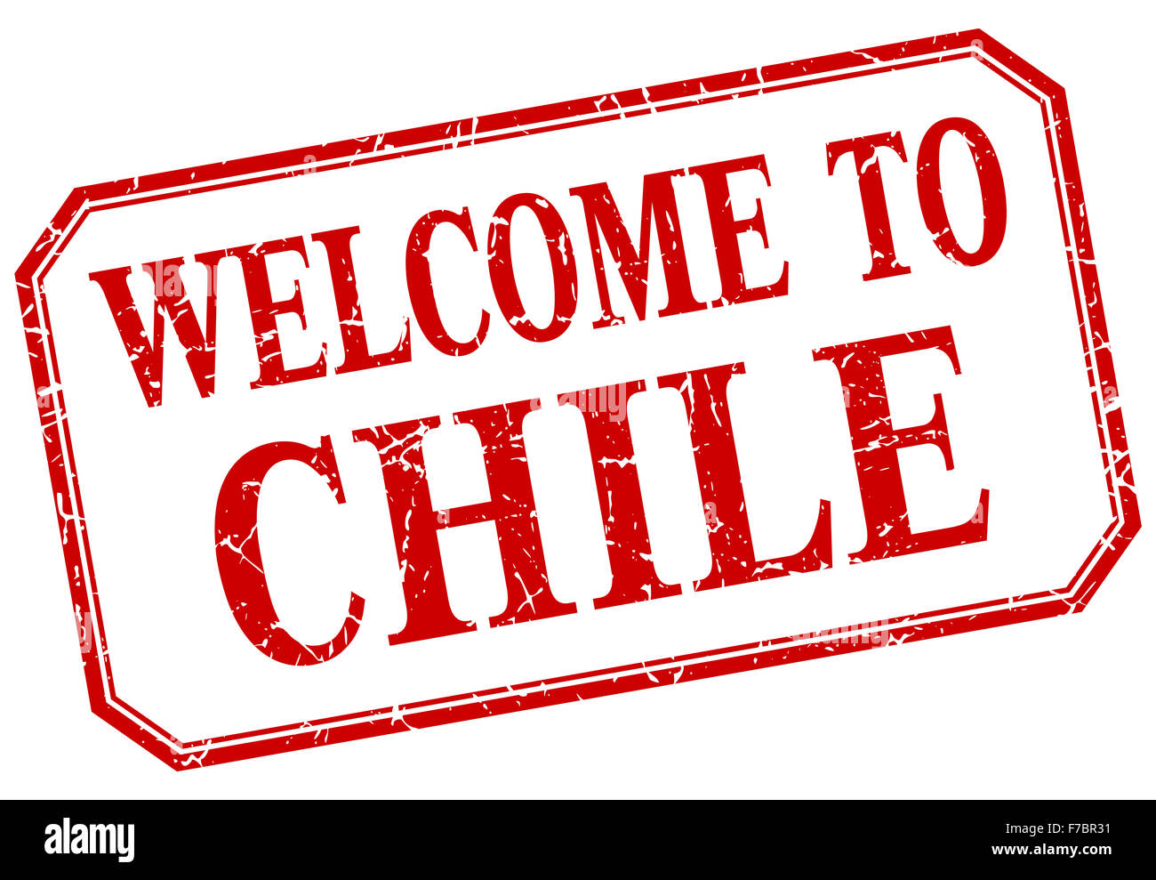 Chile stamp vintage retro Cut Out Stock Images & Pictures - Alamy