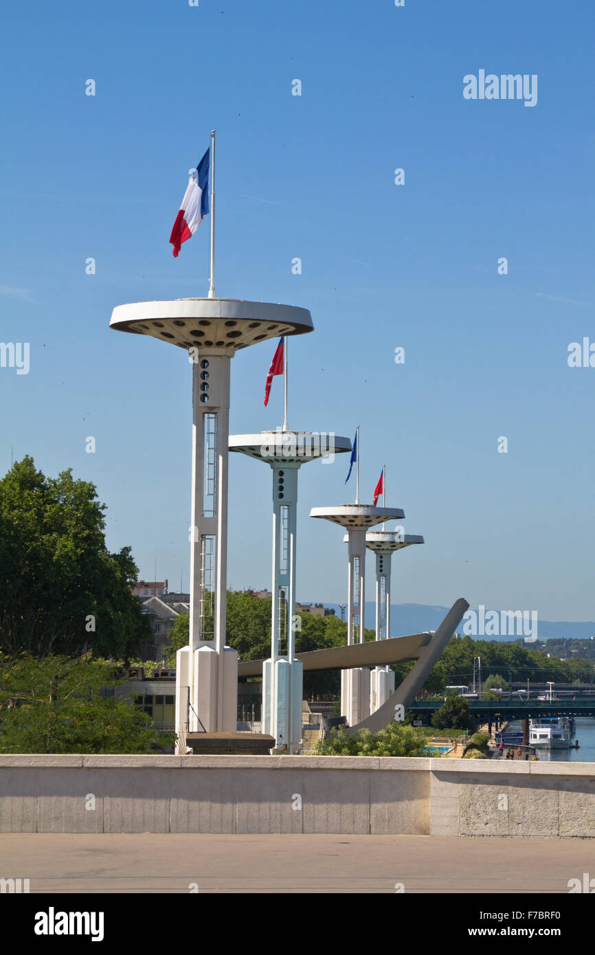 Towers in Lyon, France Stock Photo - Alamy
