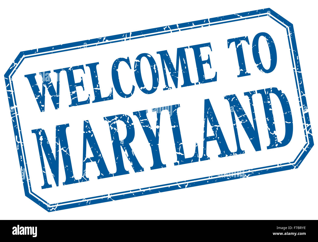 Maryland - welcome blue vintage isolated label Stock Photo - Alamy