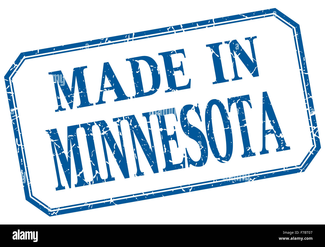 Minnesota - made in blue vintage isolated label Stock Photo - Alamy