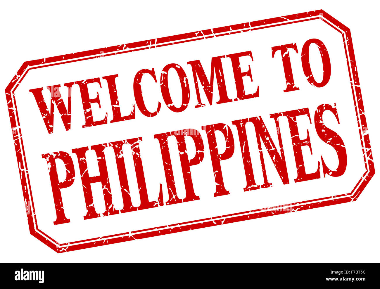 Philippines - welcome red vintage isolated label Stock Photo - Alamy