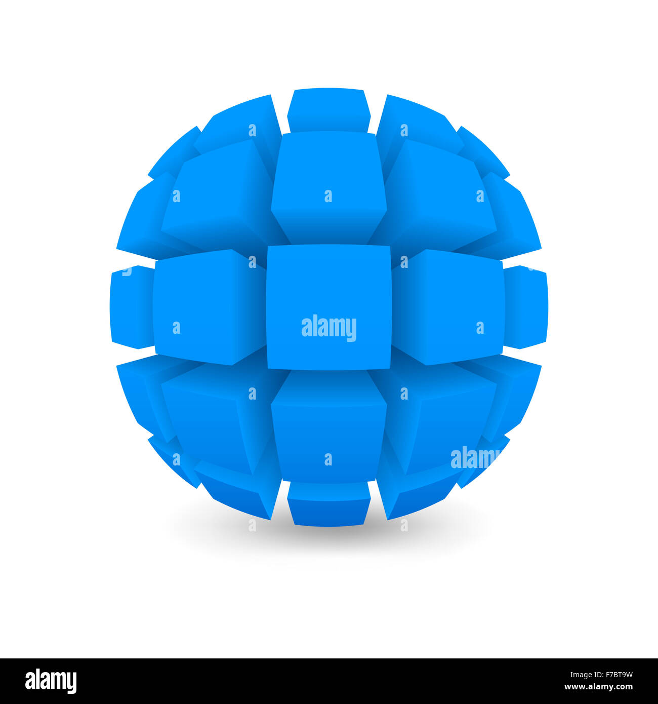Divided blue sphere Stock Photo - Alamy