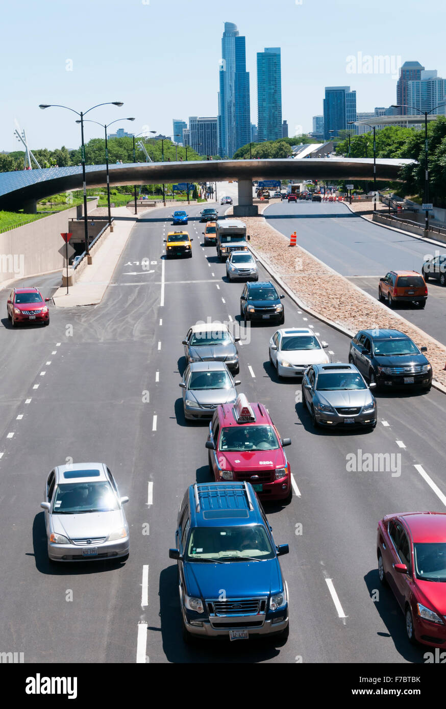 Chicago traffic highway hi-res stock photography and images - Alamy