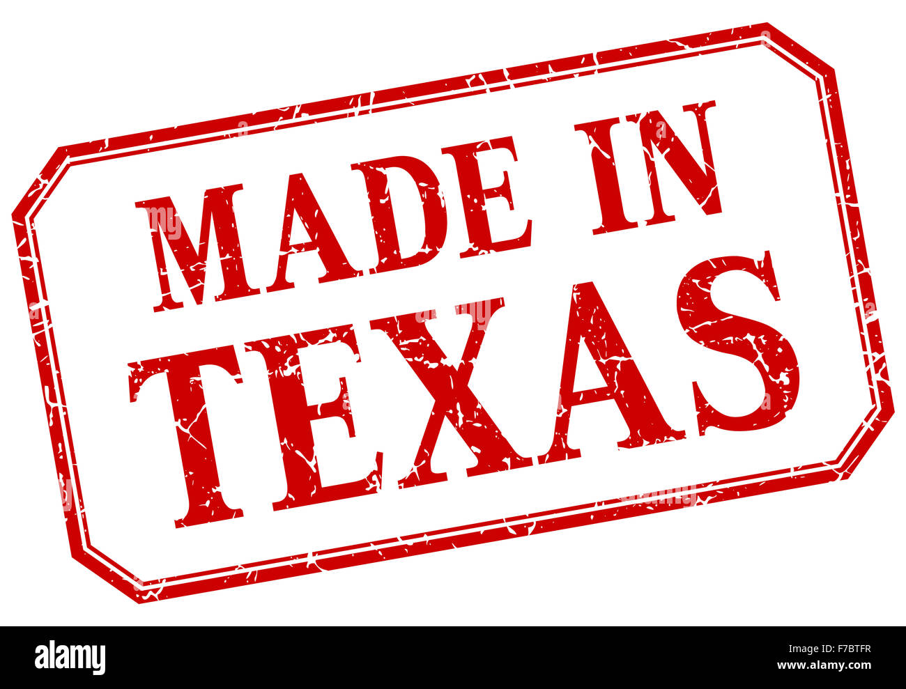Texas - made in red vintage isolated label Stock Photo - Alamy