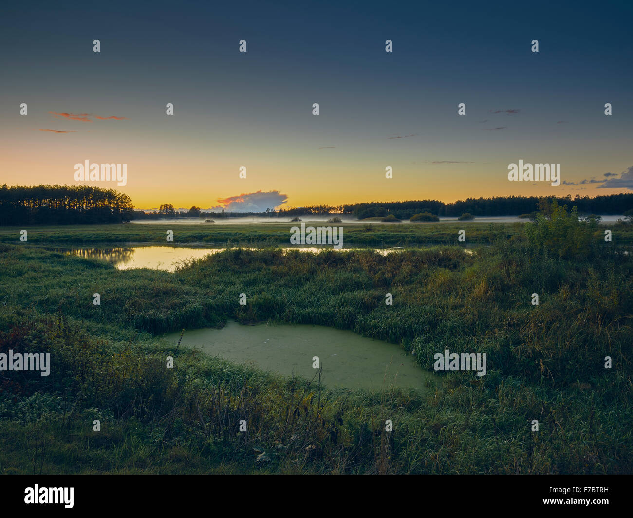View of Polish fields and river at Nowogrod city Stock Photo - Alamy