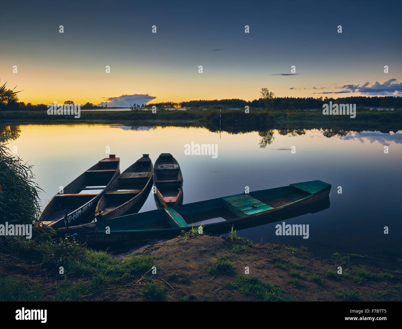 Boats on the river Stock Photo - Alamy