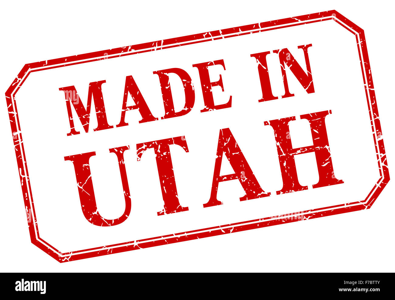 Utah - made in red vintage isolated label Stock Photo - Alamy