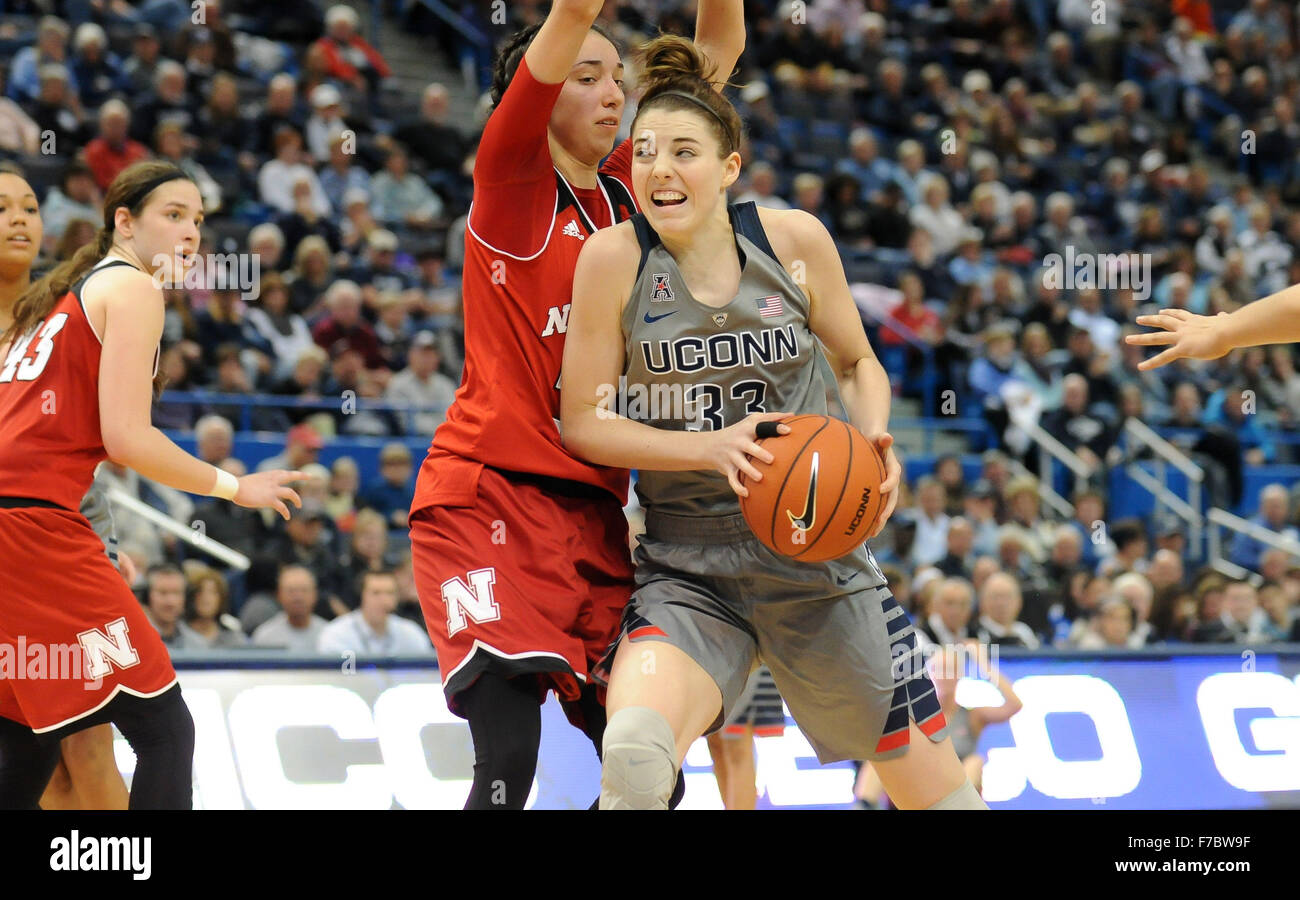 Hartford, CT, USA. 28th Nov, 2015. Katie Lou Samuelson (33) of Uconn in ...