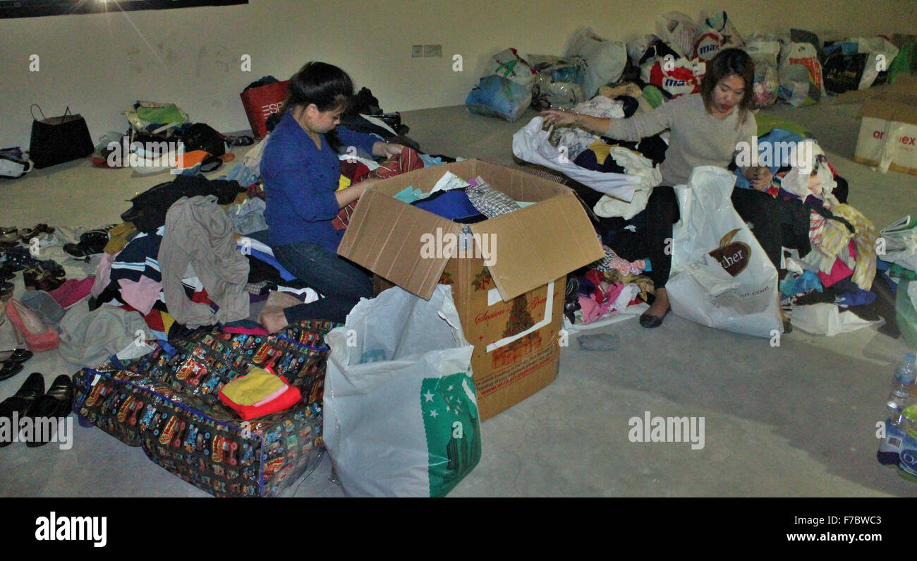 Kristina (Left) and Jenniline (right) spent time volunteering to ...