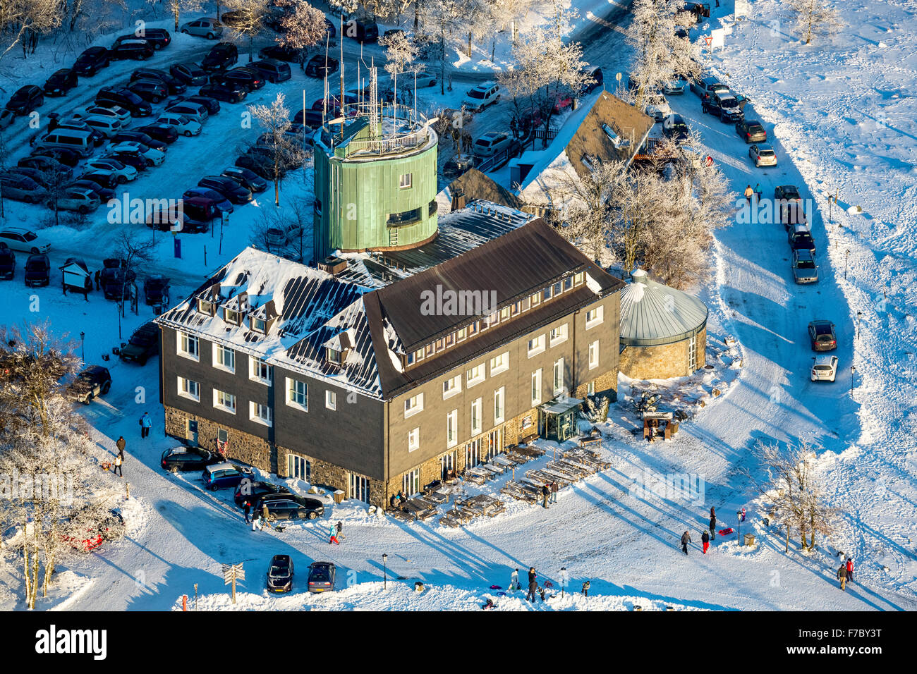 Kahler Asten Winterberg, highest elevation of the Sauerland, snow ...