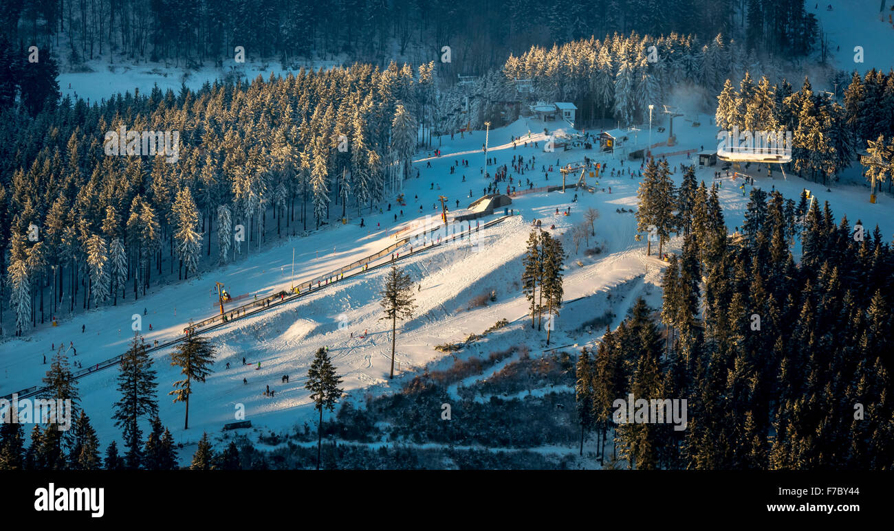 downhill skiing, snow, Winterberg, Sauerland, North Rhine-Westphalia ...