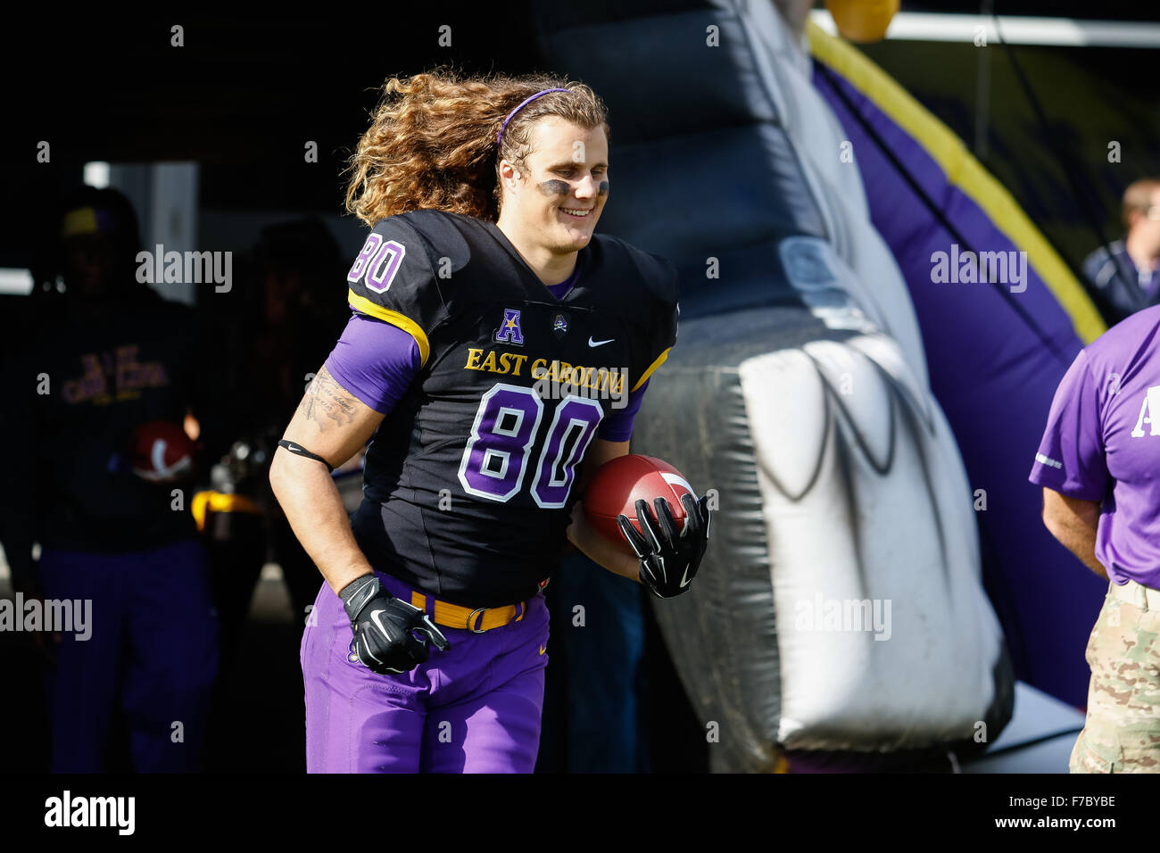 Greenville, NC, USA. 28th Nov, 2015. tight end Bryce Williams (80) of ...
