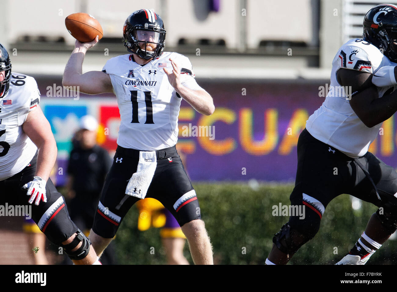 Greenville, NC, USA. 28th Nov, 2015. quarterback Gunner Kiel (11) of ...