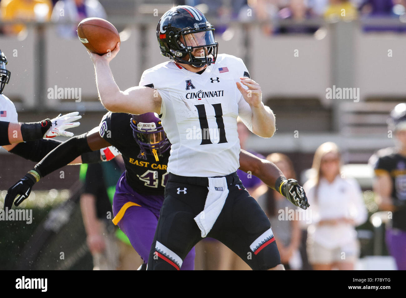 Greenville, NC, USA. 28th Nov, 2015. quarterback Gunner Kiel (11) of ...