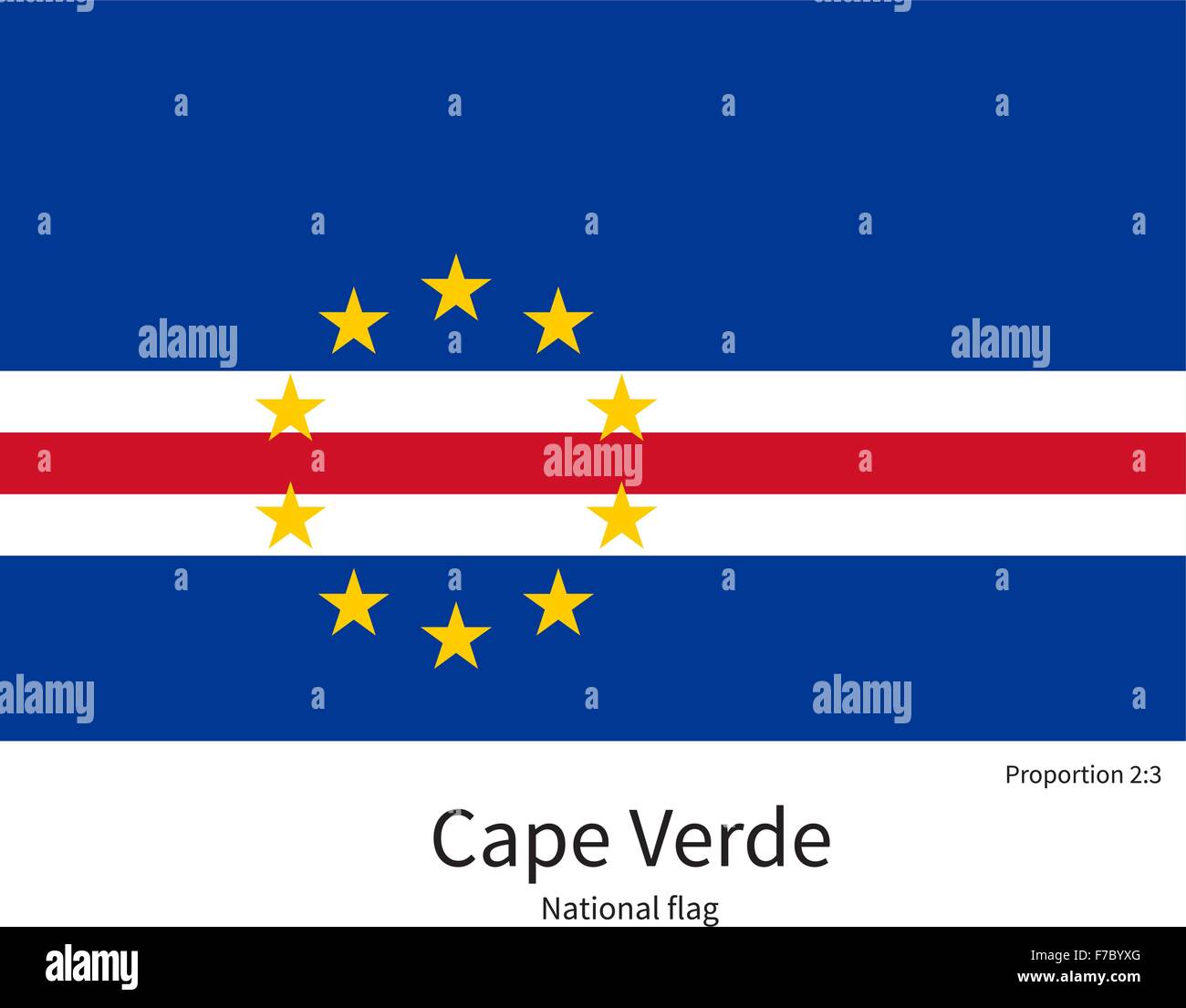 Cape Verde Flag Colors