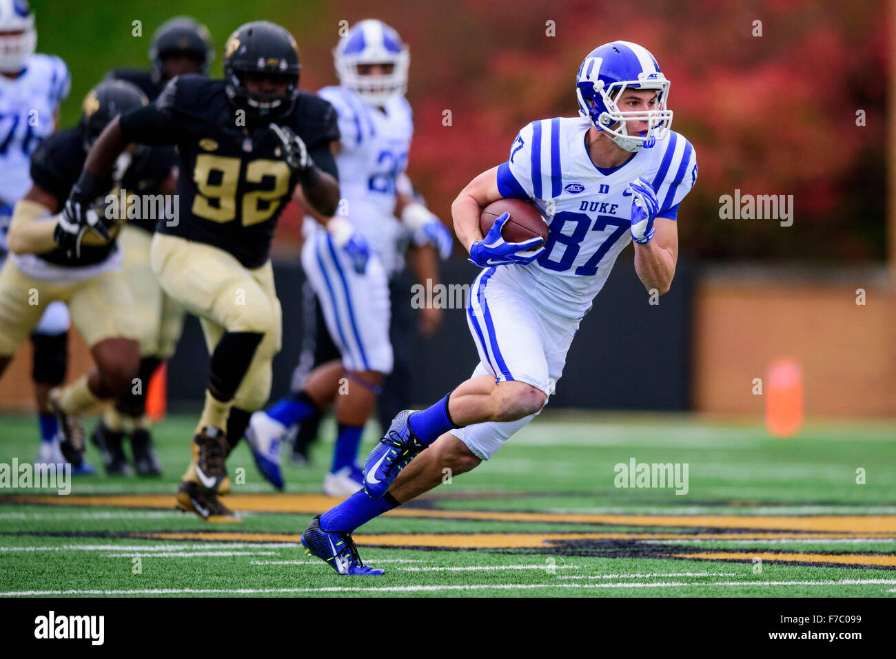 Duke wide receiver Max McCaffrey (87) during the NCAA college football ...