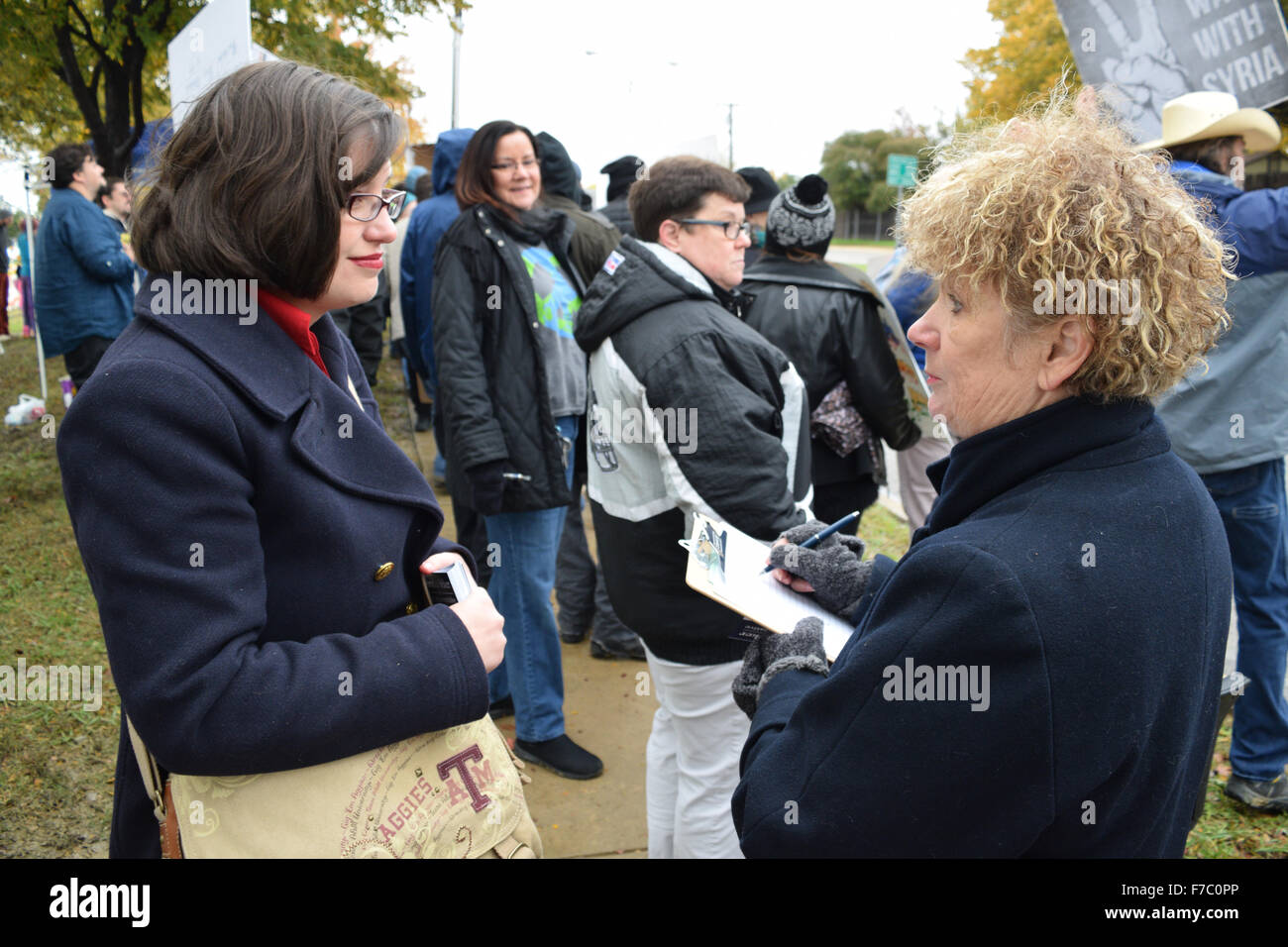 Irving, Texas, USA. 28th Nov, 2015. State representative candidate ...
