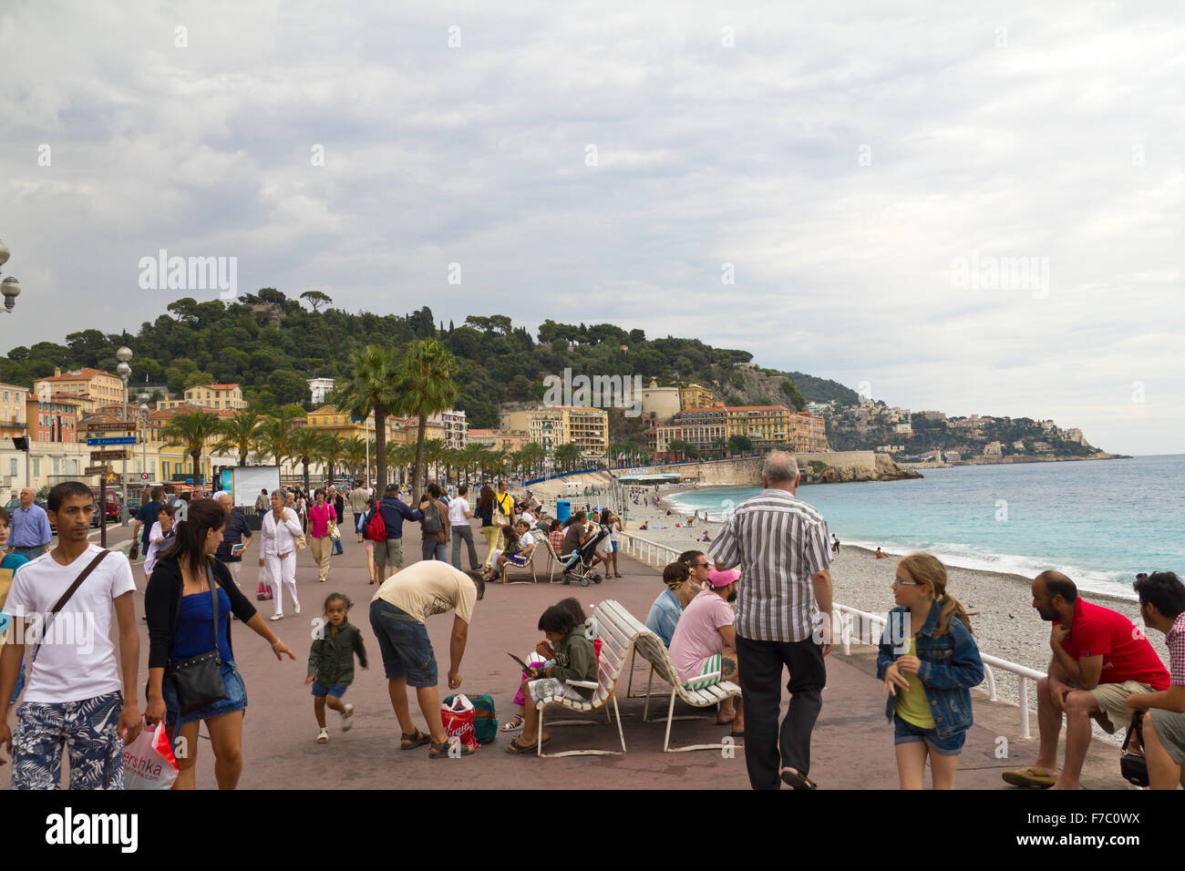 On the beach in Nizza France Stock Photo - Alamy