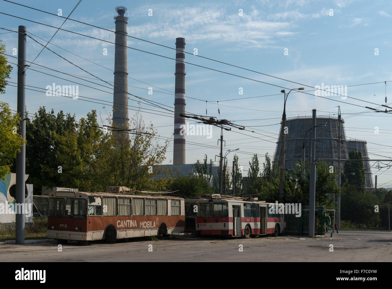 Entrance Of Trolleybus Depot, Chisinau Stock Photo - Alamy