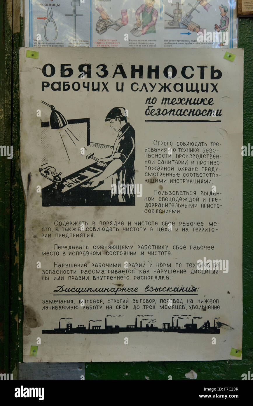 Russian Safety Instructions Poster, Repair Shop, CFM Train Depot ...