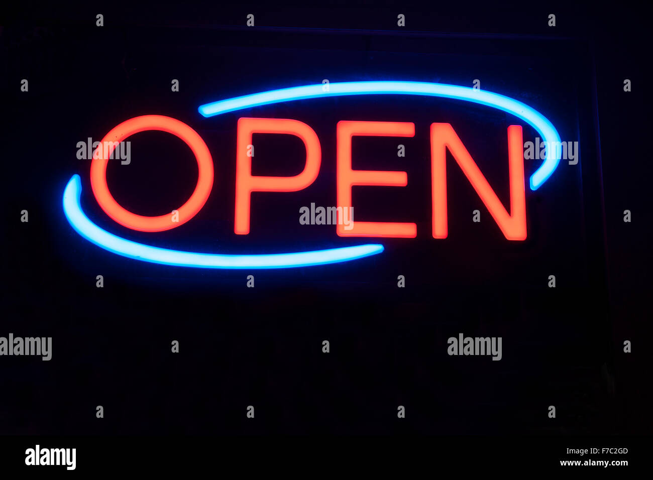 Neon open sign hi-res stock photography and images - Alamy